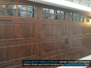 Clopay Gallery Collection Garage Door with Ultragrain Walnut Finish ...